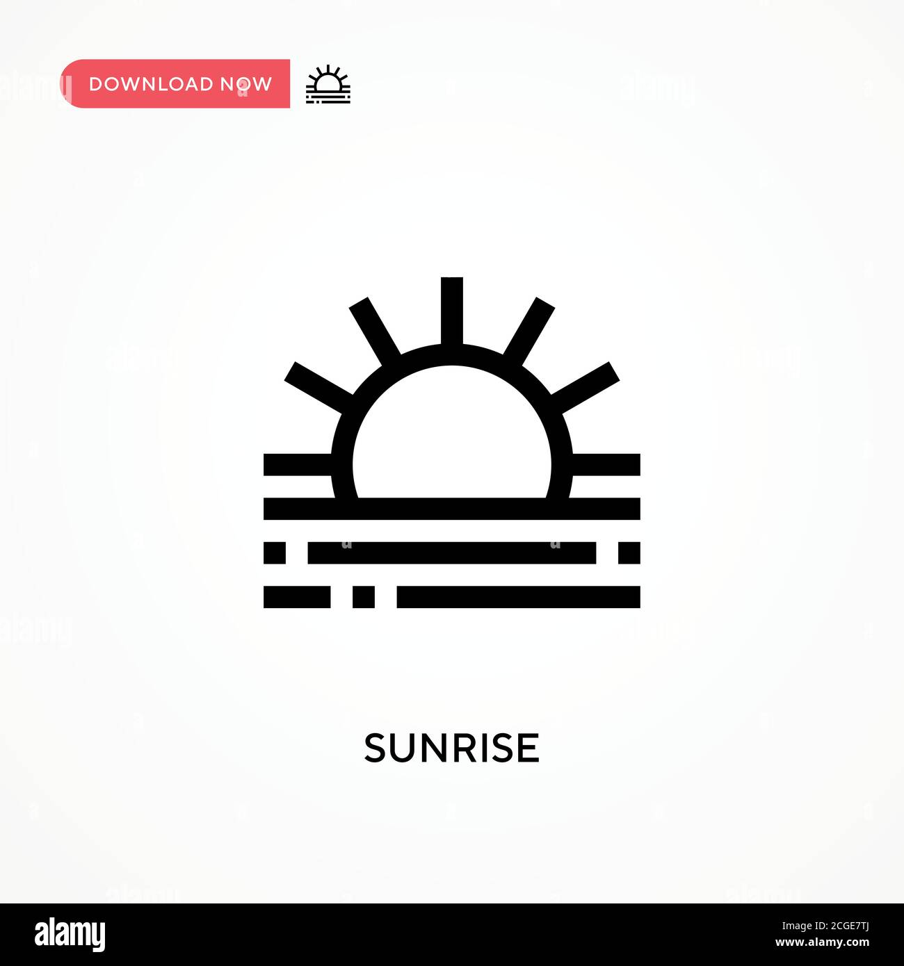 Sunrise Simple vector icon. Modern, simple flat vector illustration for ...