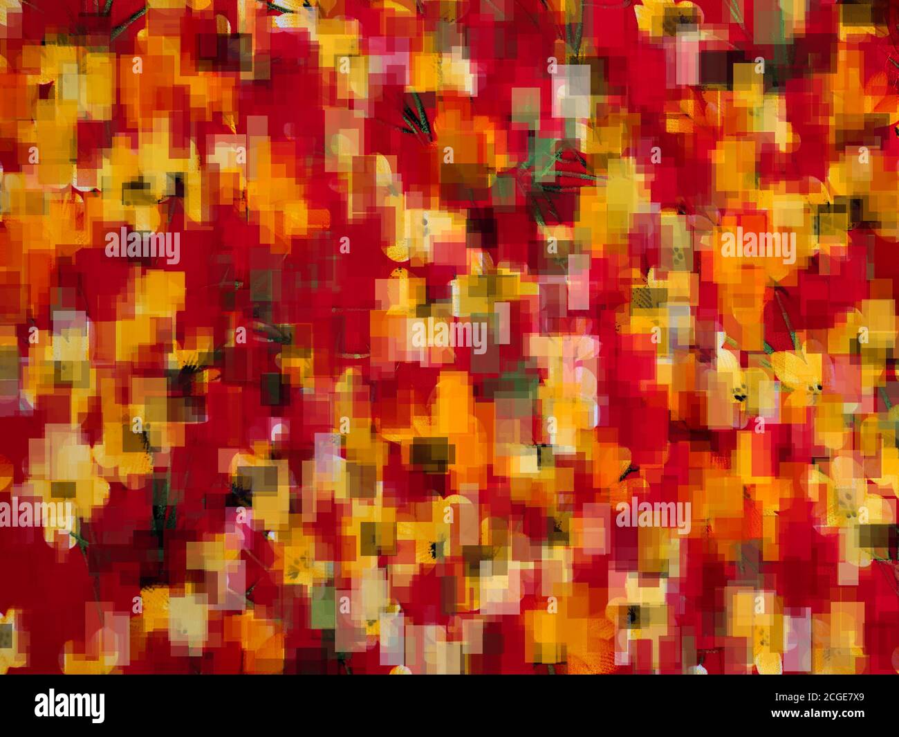 Red and yellow blocks pattern Stock Photo - Alamy