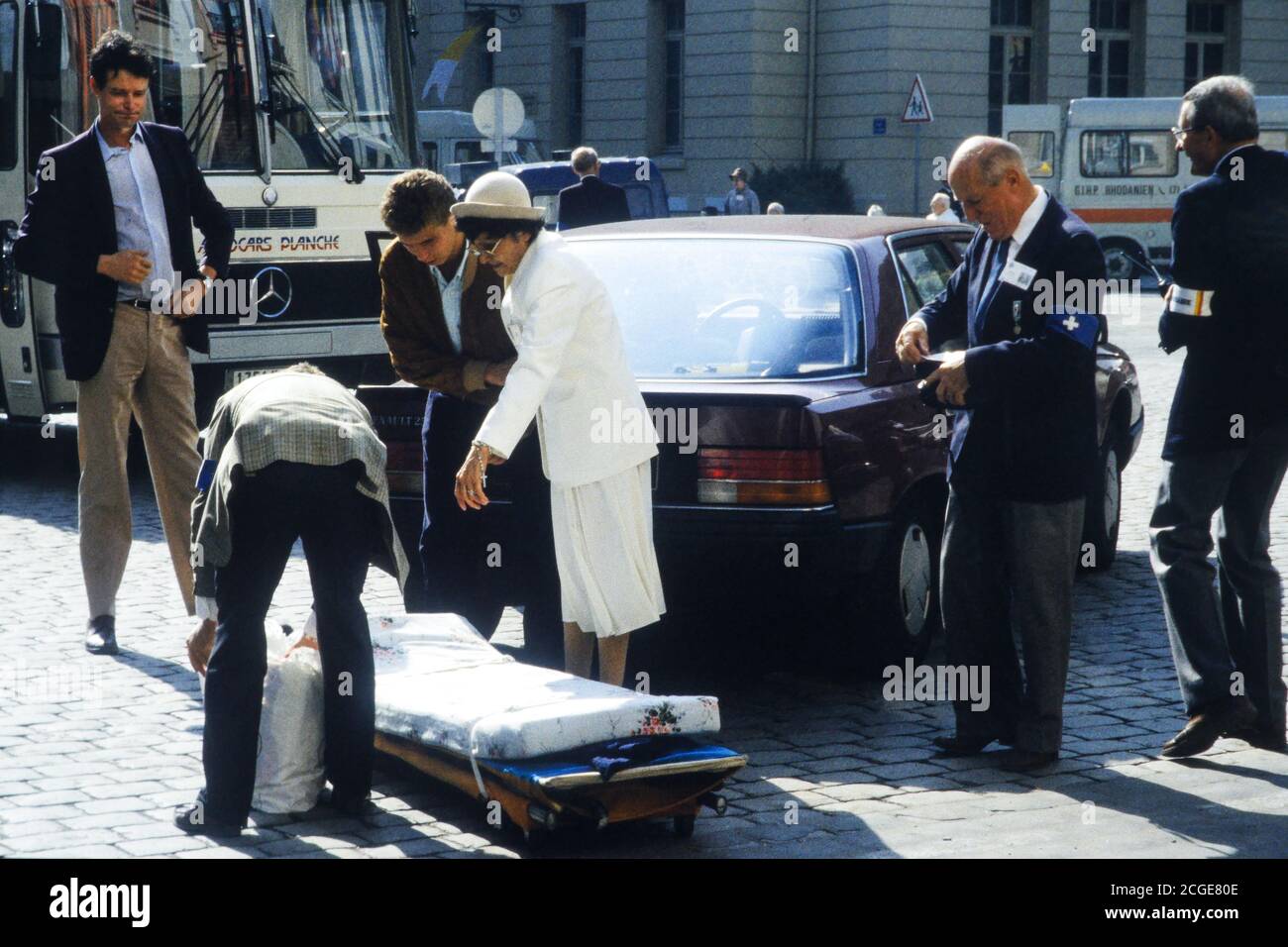 Pope John Paul II pays visit to Lyon, 1986, France Stock Photo - Alamy