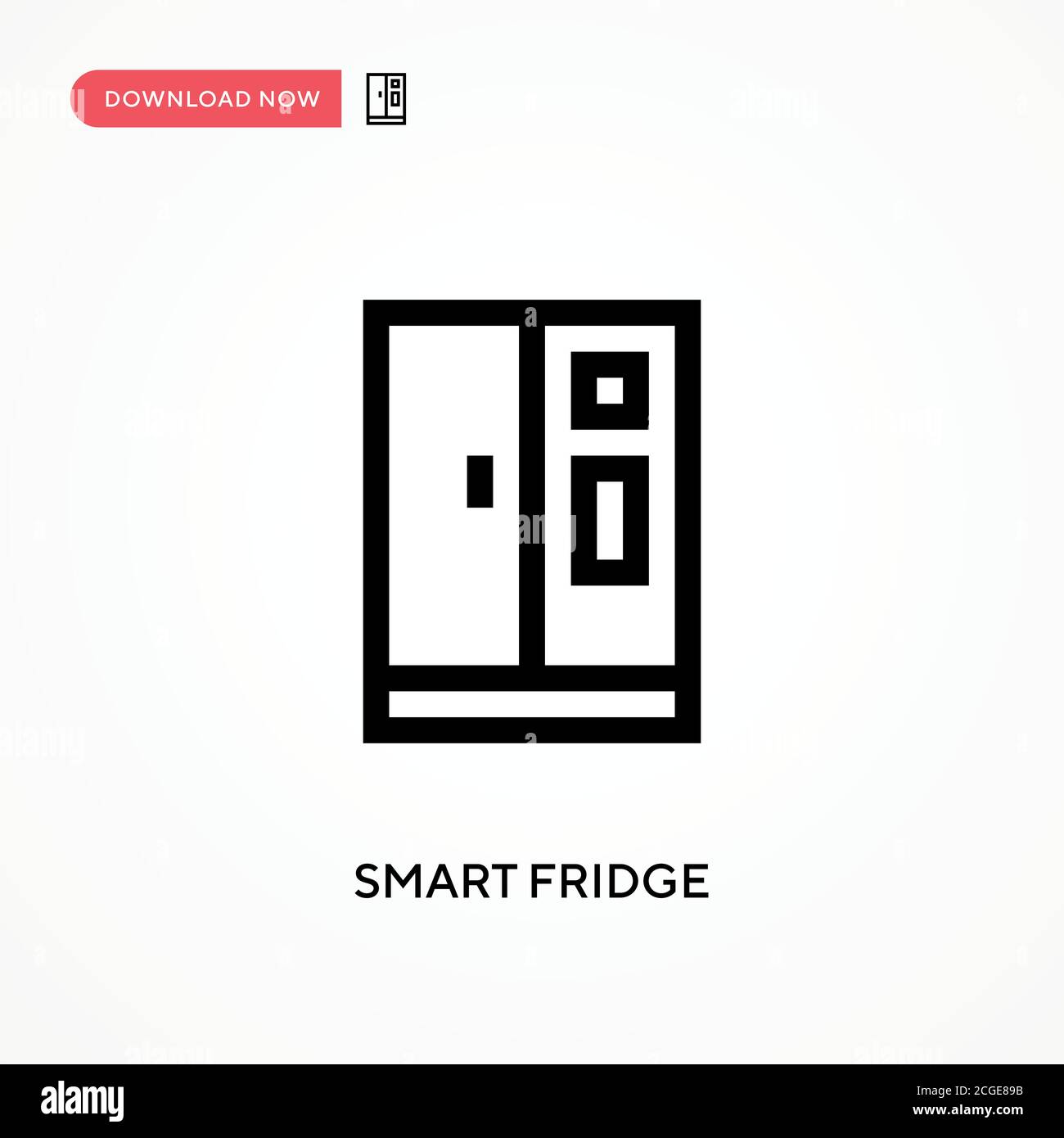 Smart fridge Simple vector icon. Modern, simple flat vector ...