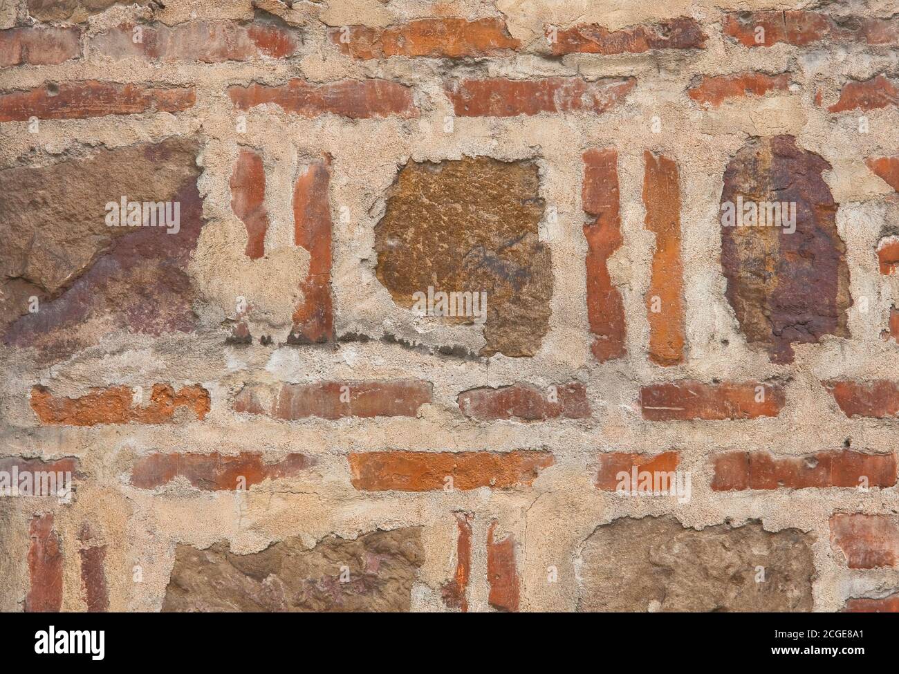 Masonry walls of stone and brick Stock Photo - Alamy