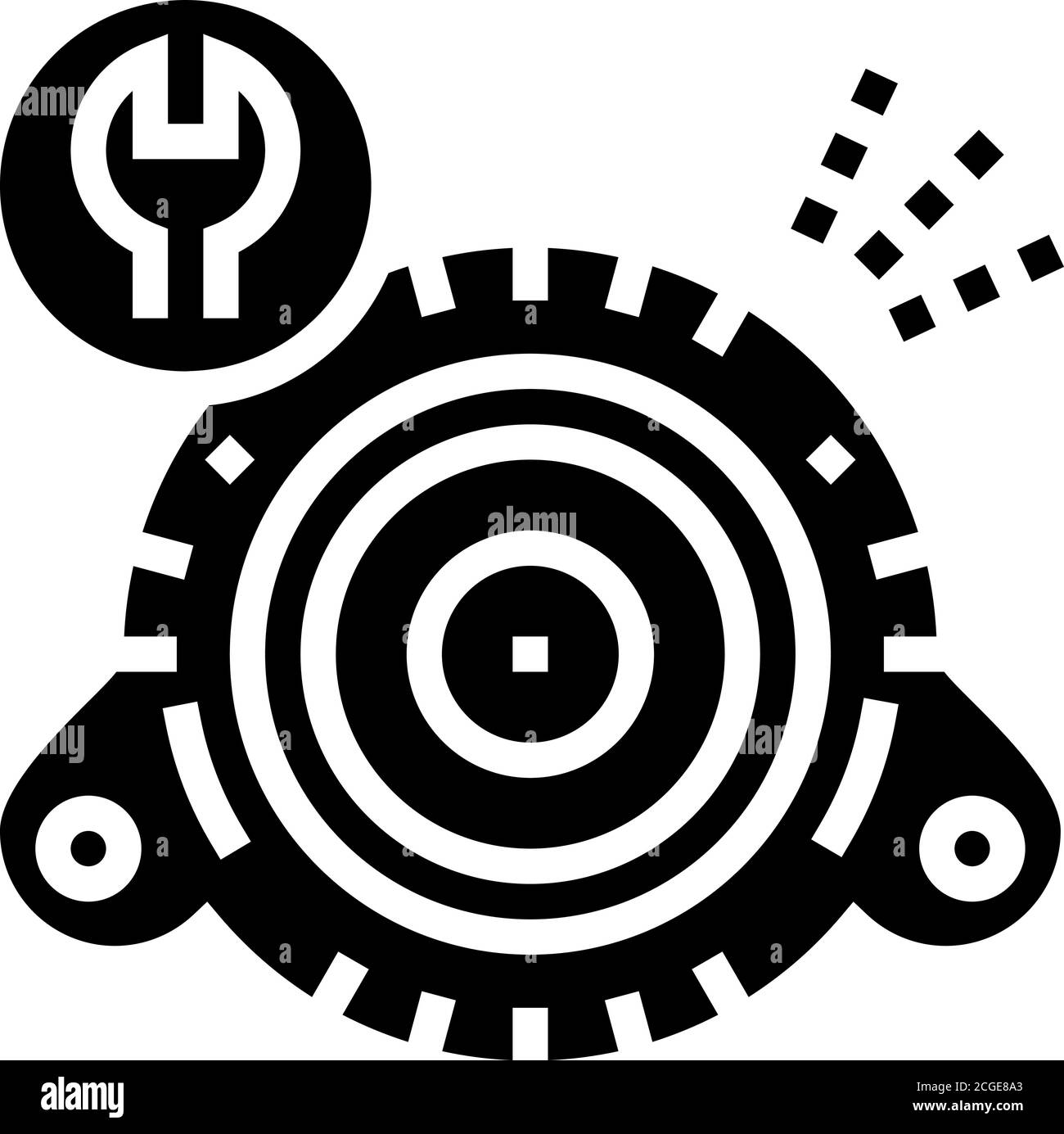 generator repair glyph icon vector isolated illustration Stock Vector ...