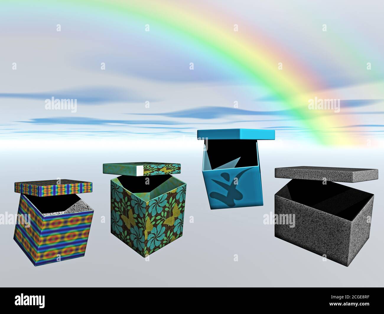 Colored boxes and crates hi-res stock photography and images - Alamy