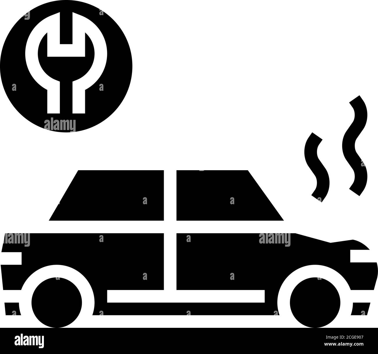 car repair glyph icon vector isolated illustration Stock Vector Image ...