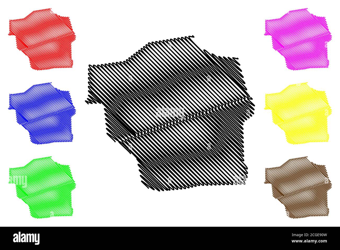 Sahiwal City (Islamic Republic of Pakistan, Punjab Province) map vector ...
