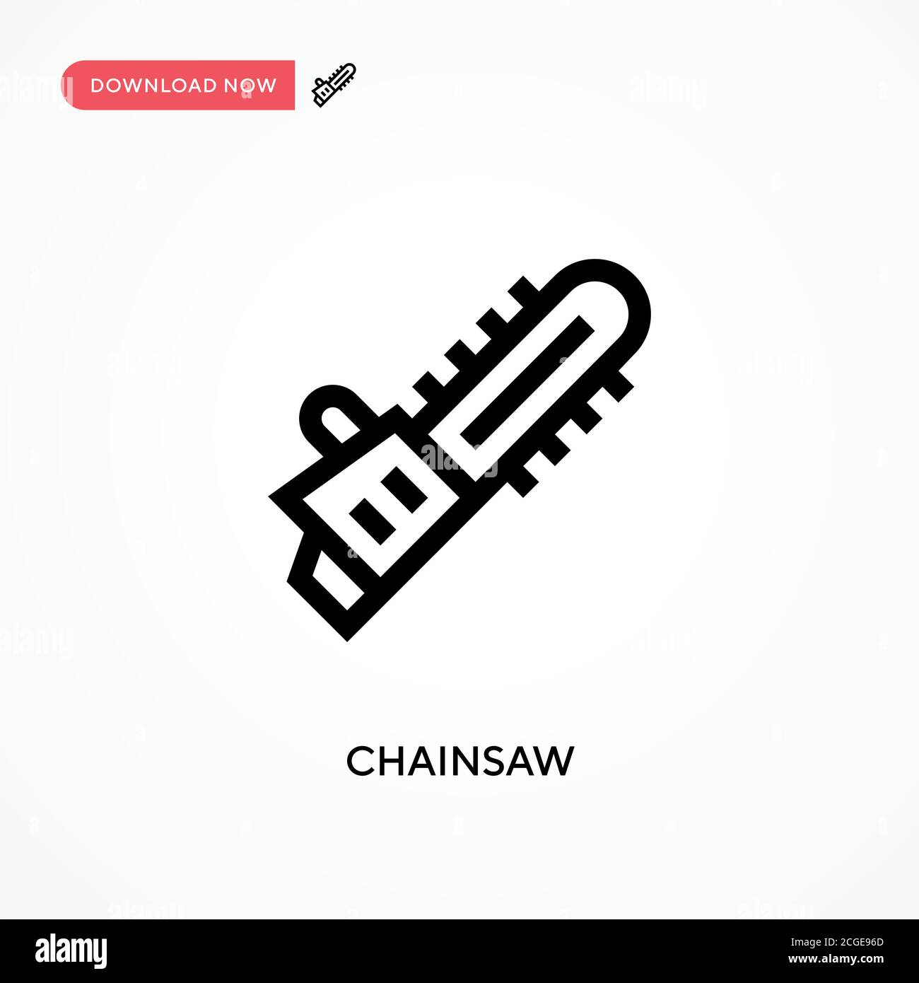 Chainsaw Simple vector icon. Modern, simple flat vector illustration ...