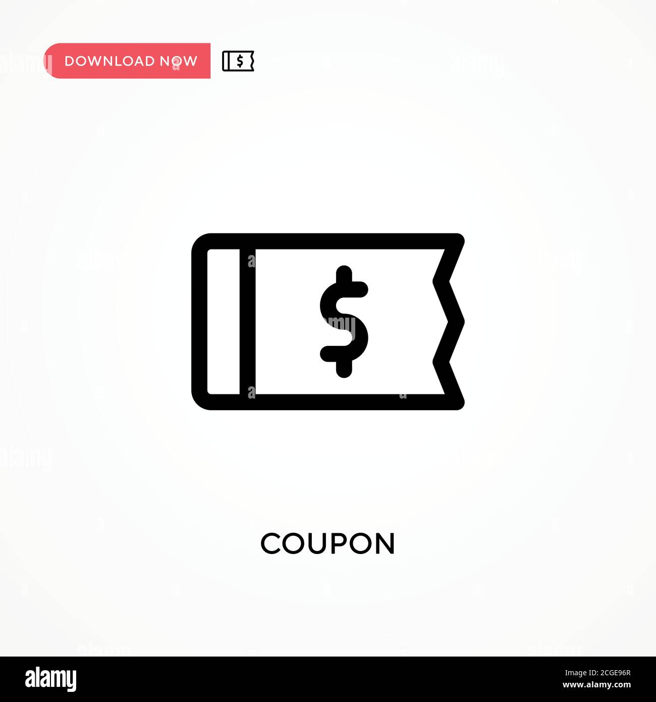 Coupon Simple vector icon. Modern, simple flat vector illustration for web site or mobile app ...