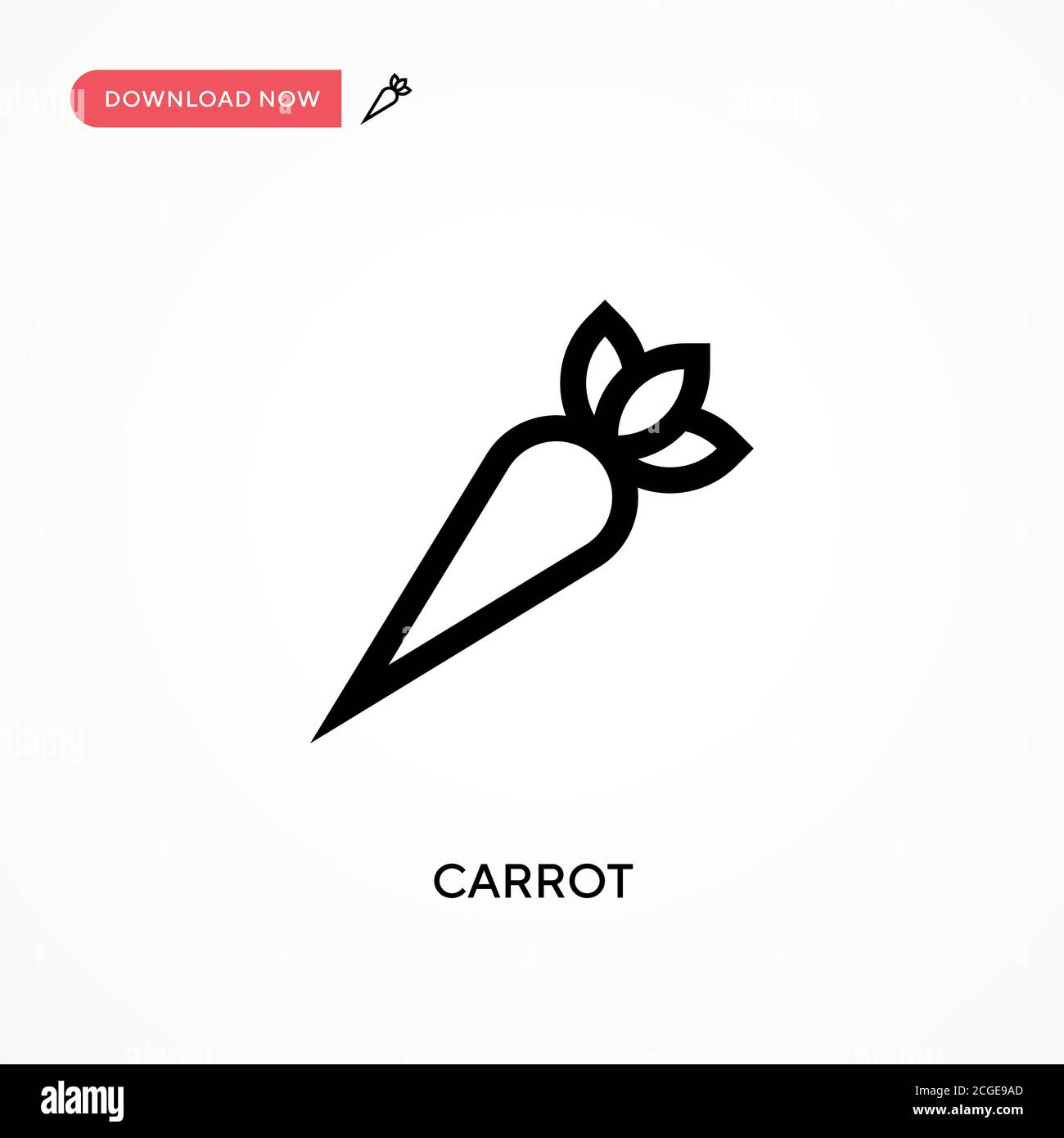 Carrot Simple vector icon. Modern, simple flat vector illustration for ...