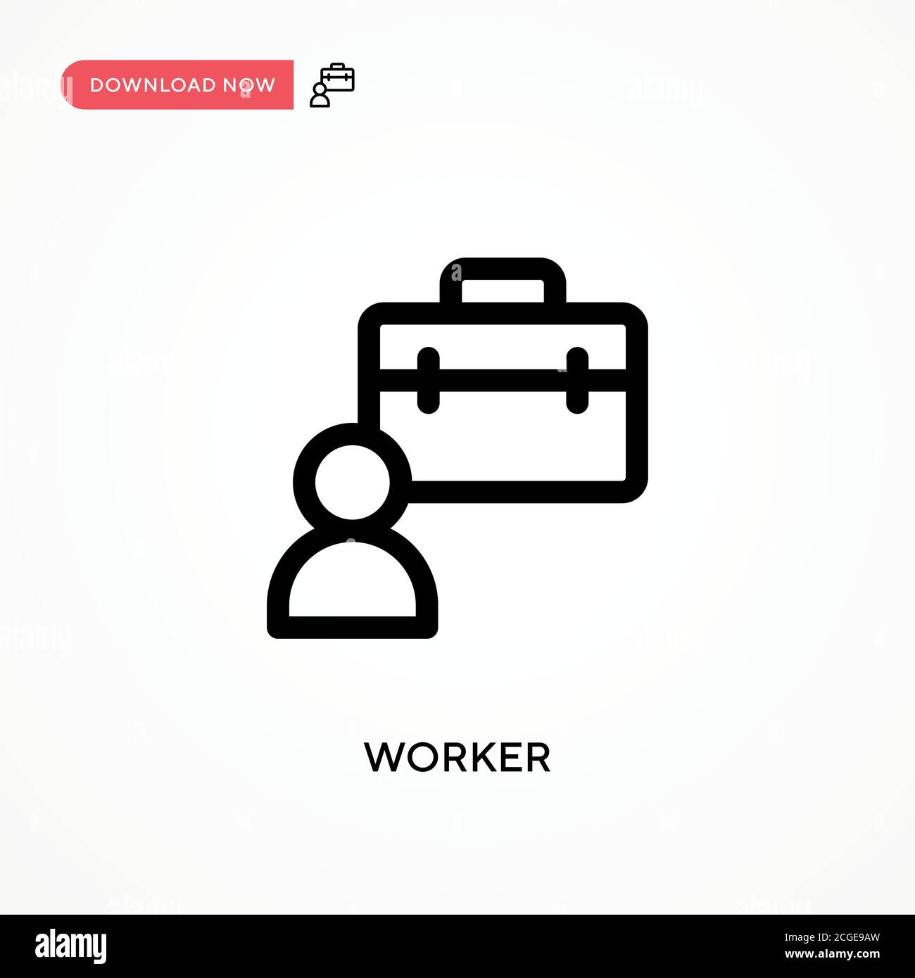 Worker Simple vector icon. Modern, simple flat vector illustration for ...