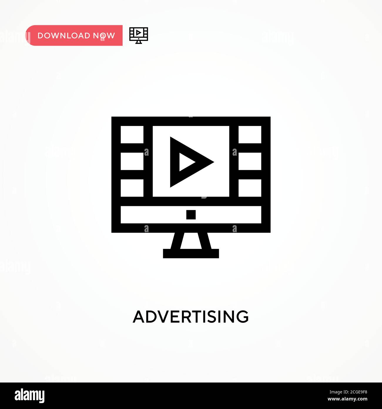 Advertising Simple vector icon. Modern, simple flat vector illustration ...