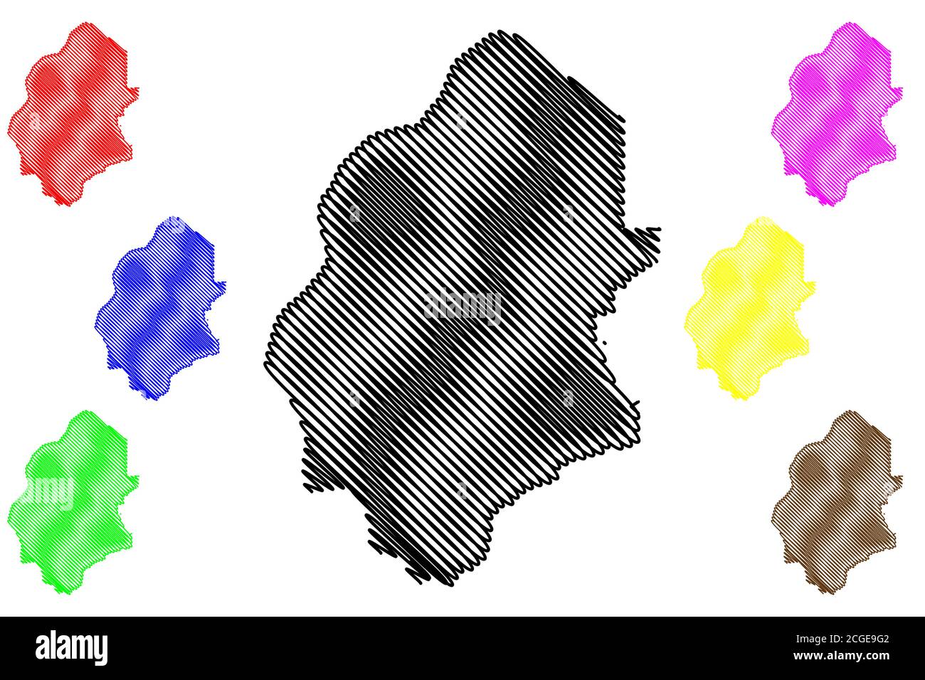 Jhang City (Islamic Republic of Pakistan, Punjab Province) map vector ...