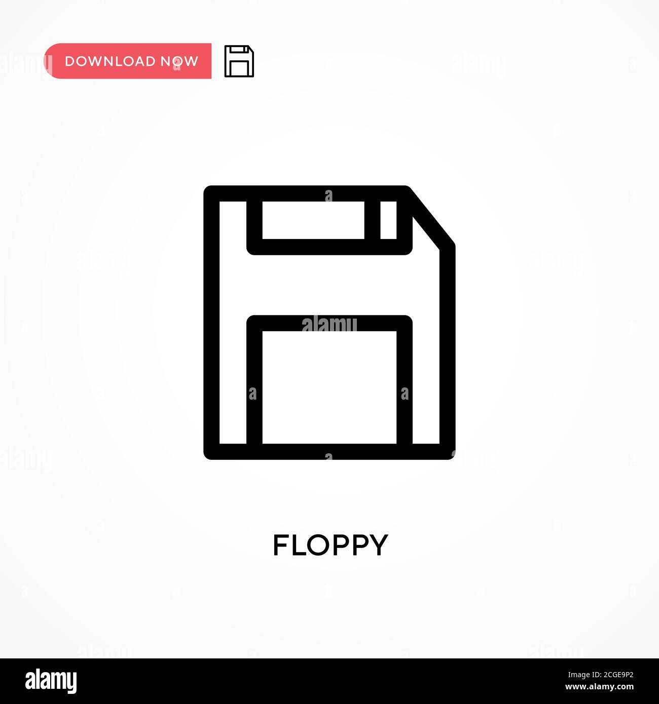 Floppy Simple vector icon. Modern, simple flat vector illustration for ...
