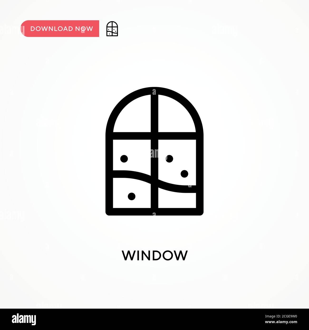 Window Simple vector icon. Modern, simple flat vector illustration for ...
