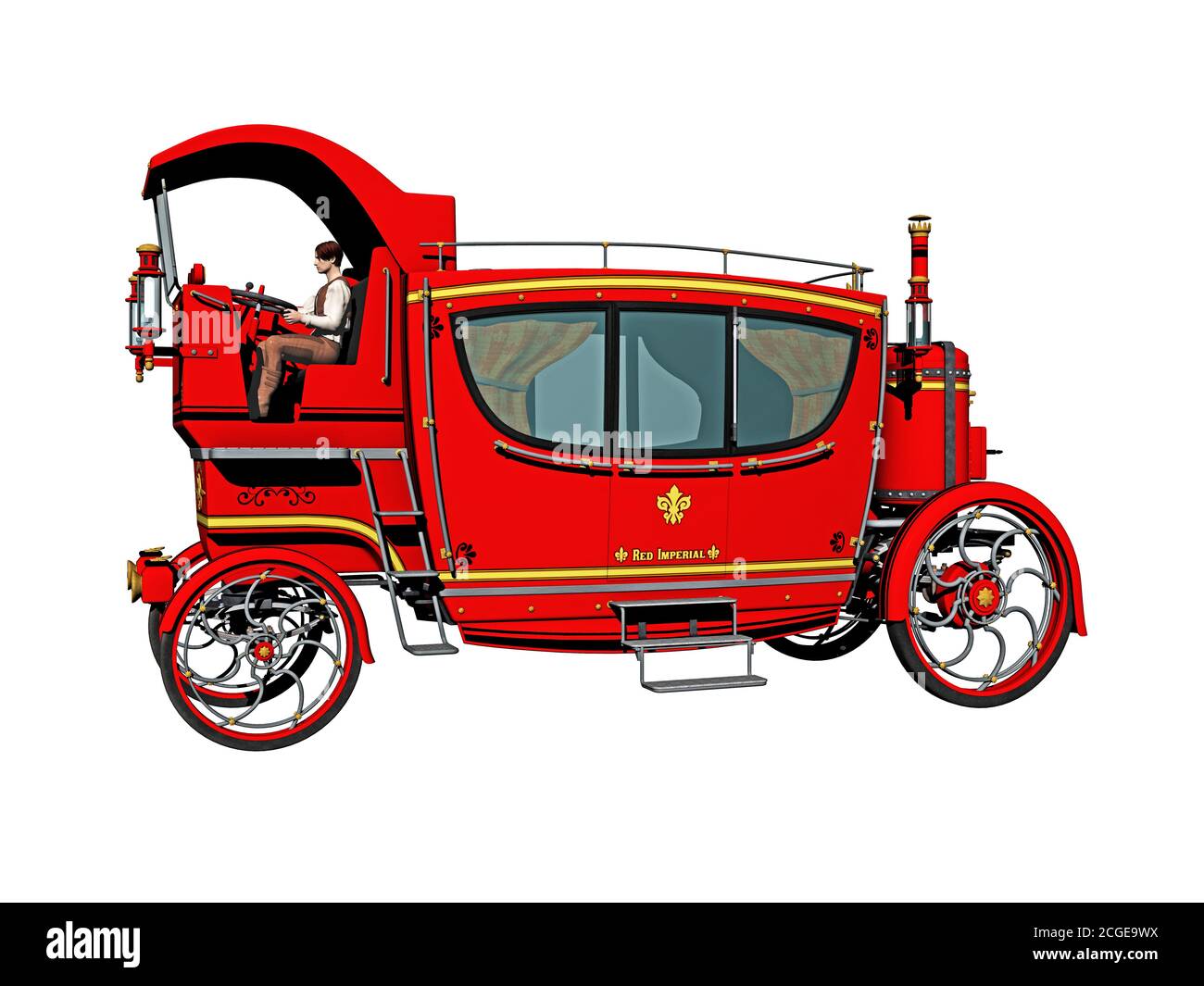 red motor coach Stock Photo - Alamy