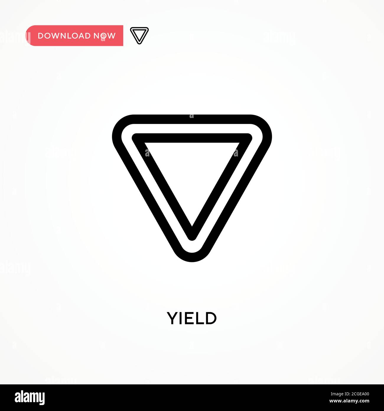 Yield Simple vector icon. Modern, simple flat vector illustration for ...