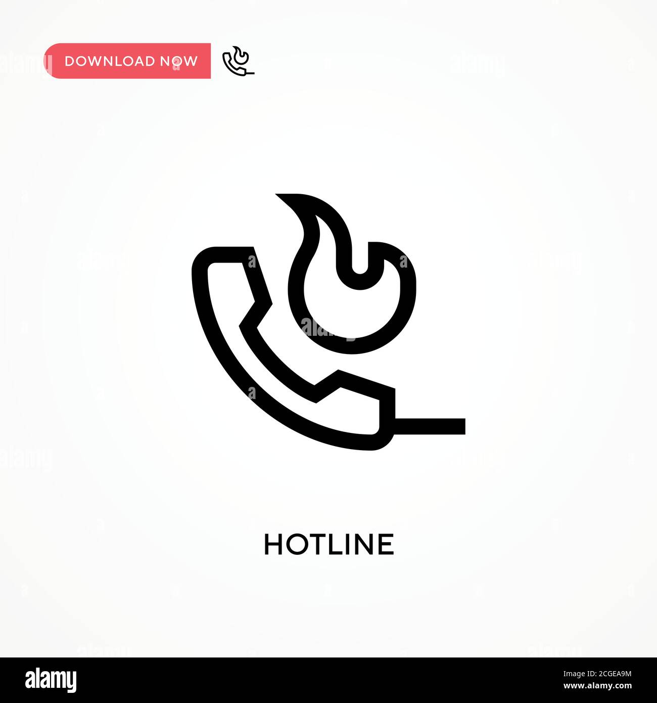 Hotline Simple vector icon. Modern, simple flat vector illustration for ...