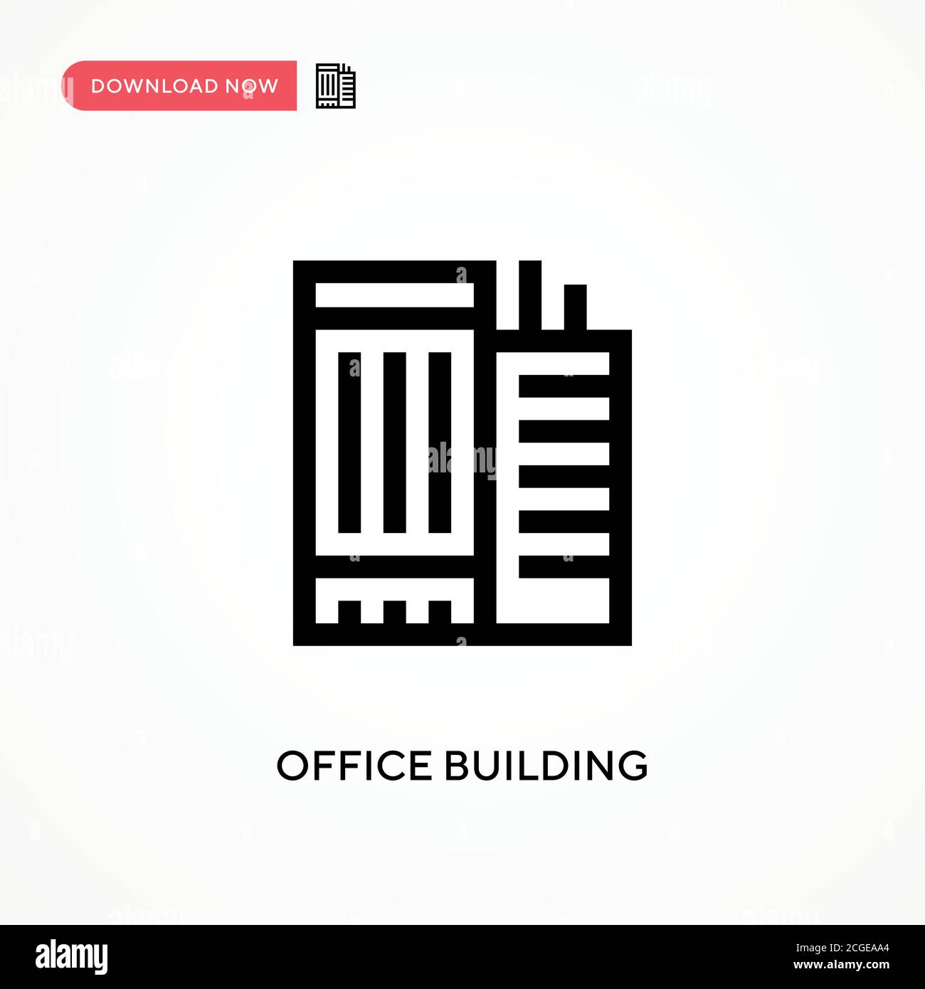 Office building Simple vector icon. Modern, simple flat vector ...