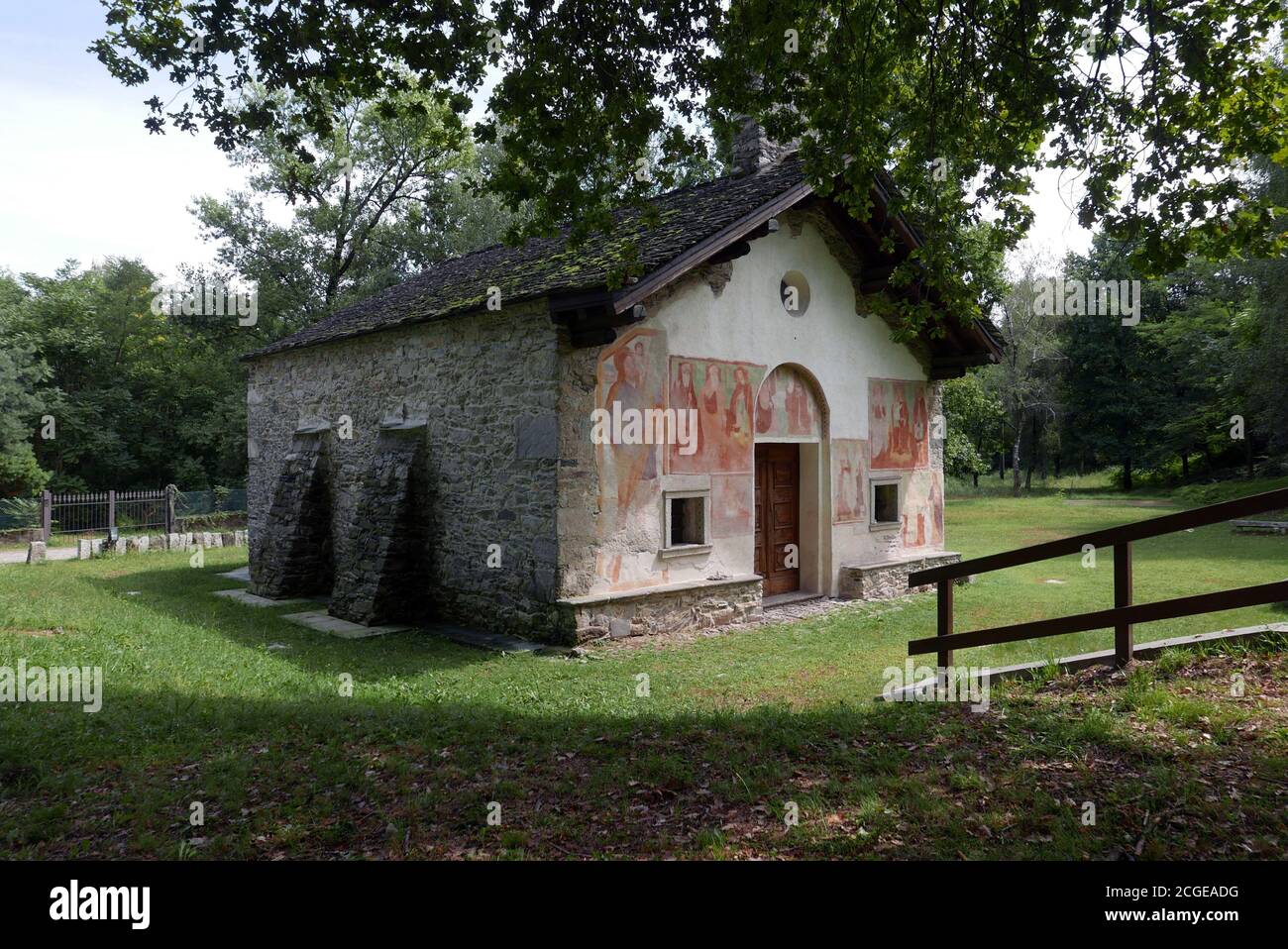 church of Santa Maria di Luzzara in Gozzano, Piedmont, Italy Stock ...