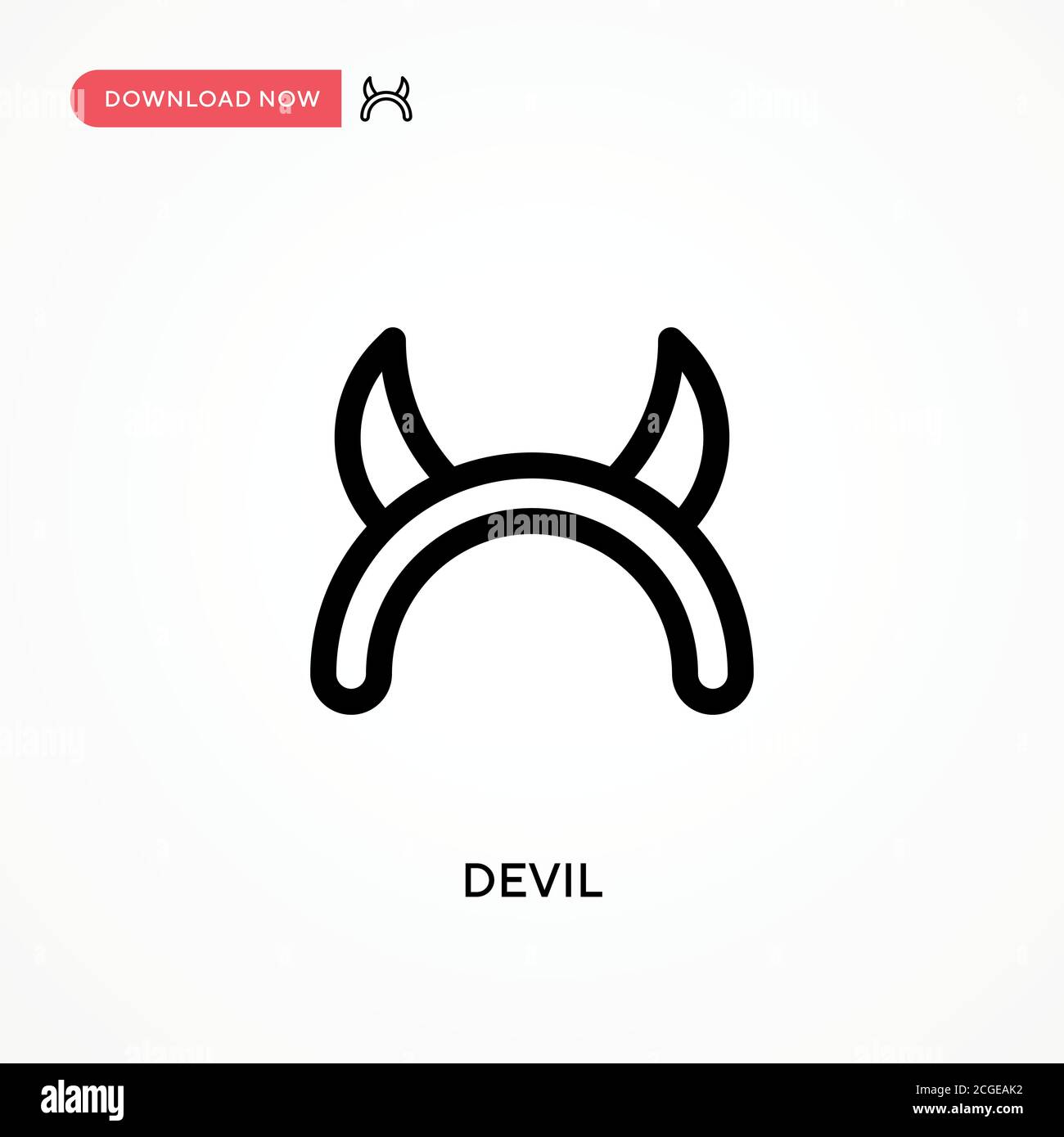 Devil Simple vector icon. Modern, simple flat vector illustration for ...