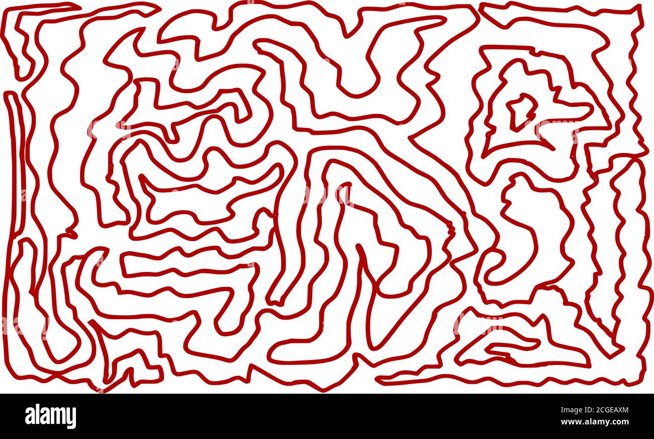 Burgundy theme hand drawn labyrinth style abstract hand made design for ...