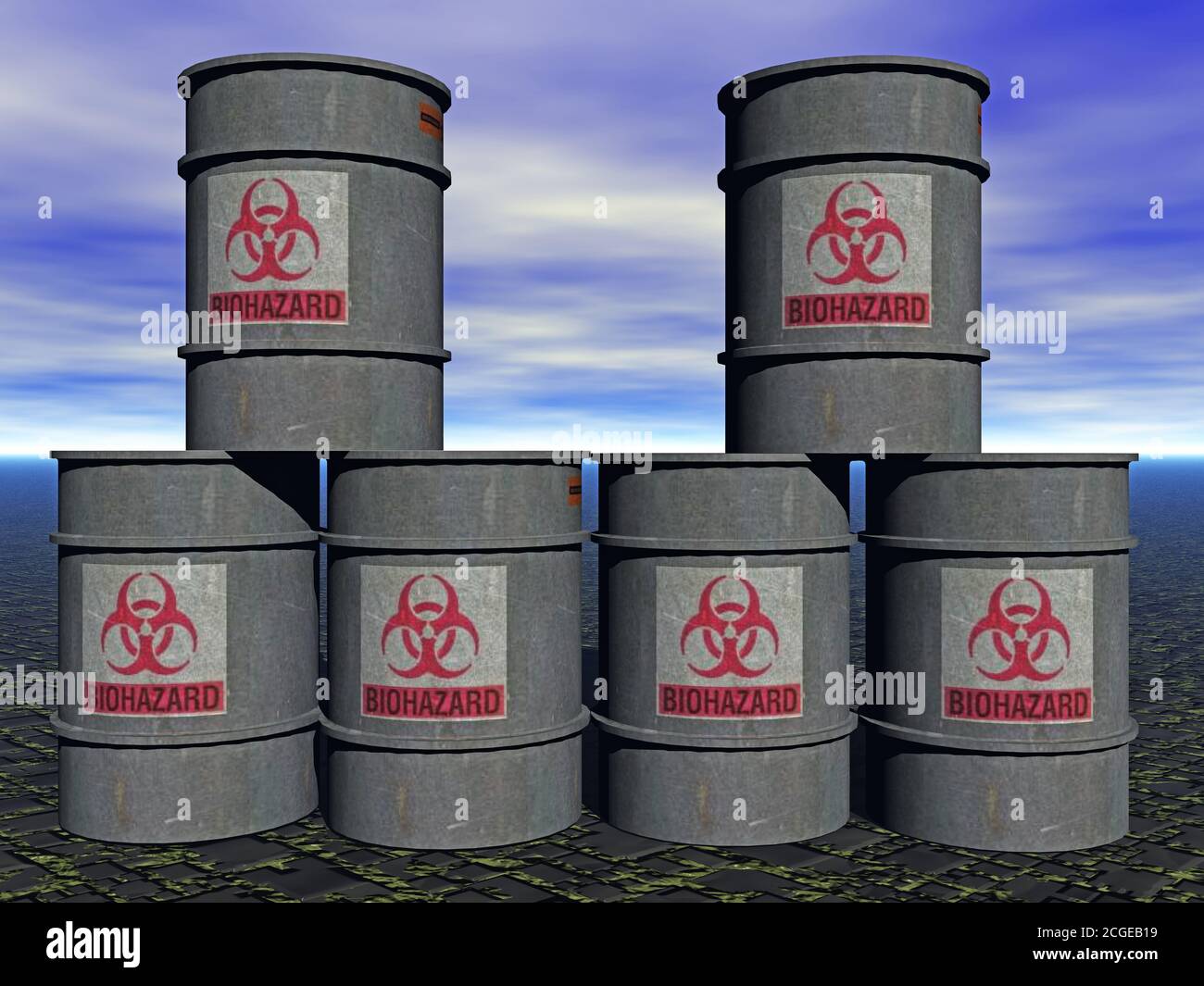 containers with dangerous waste Stock Photo - Alamy