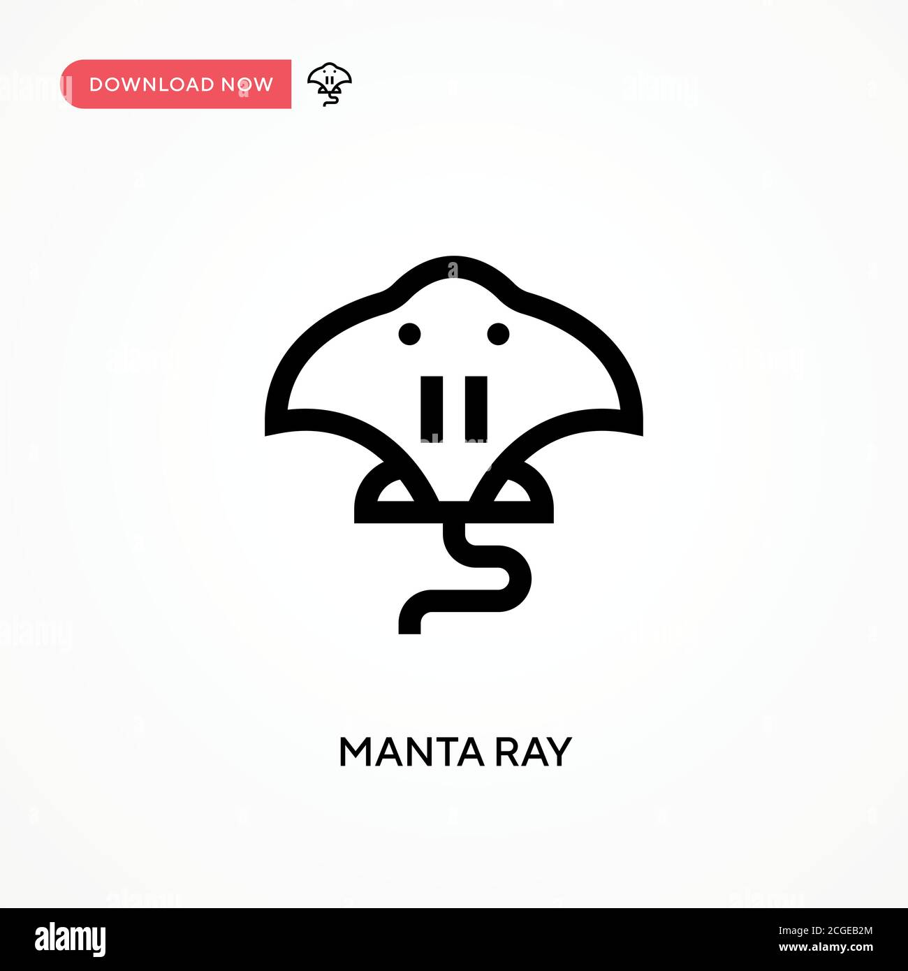 Manta ray Simple vector icon. Modern, simple flat vector illustration ...