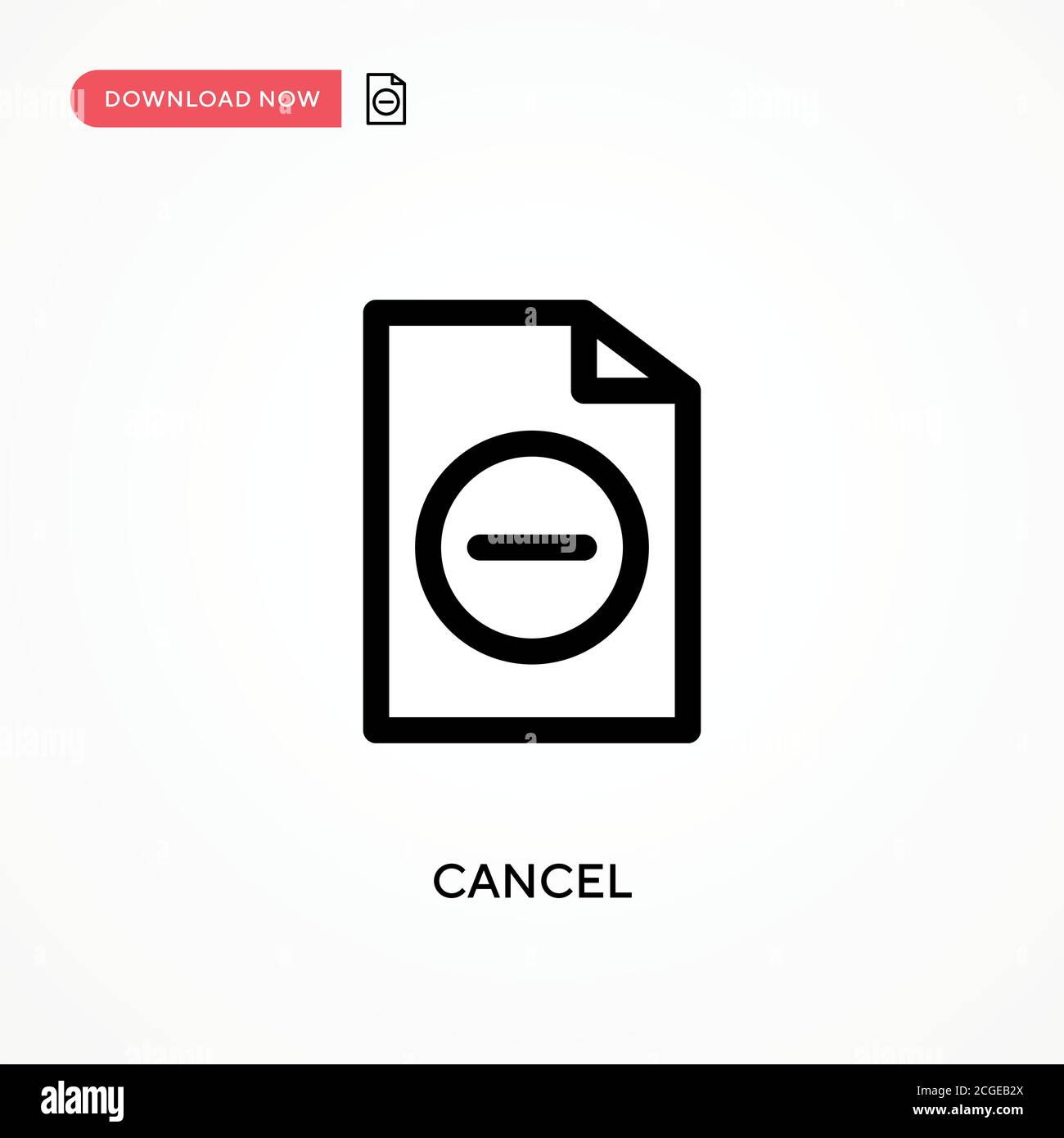 Cancel Simple vector icon. Modern, simple flat vector illustration for ...