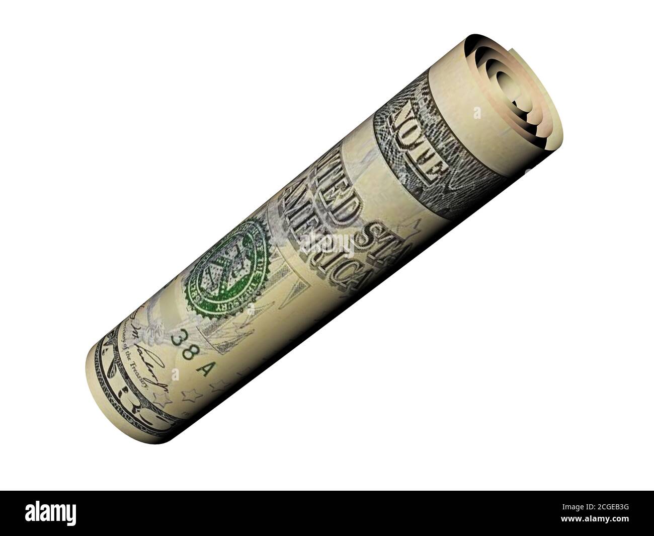 Rolled Bank note Stock Photo - Alamy