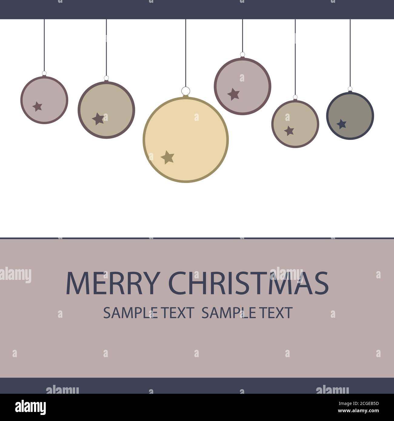 Christmas hanging ornaments space Stock Vector Images - Alamy