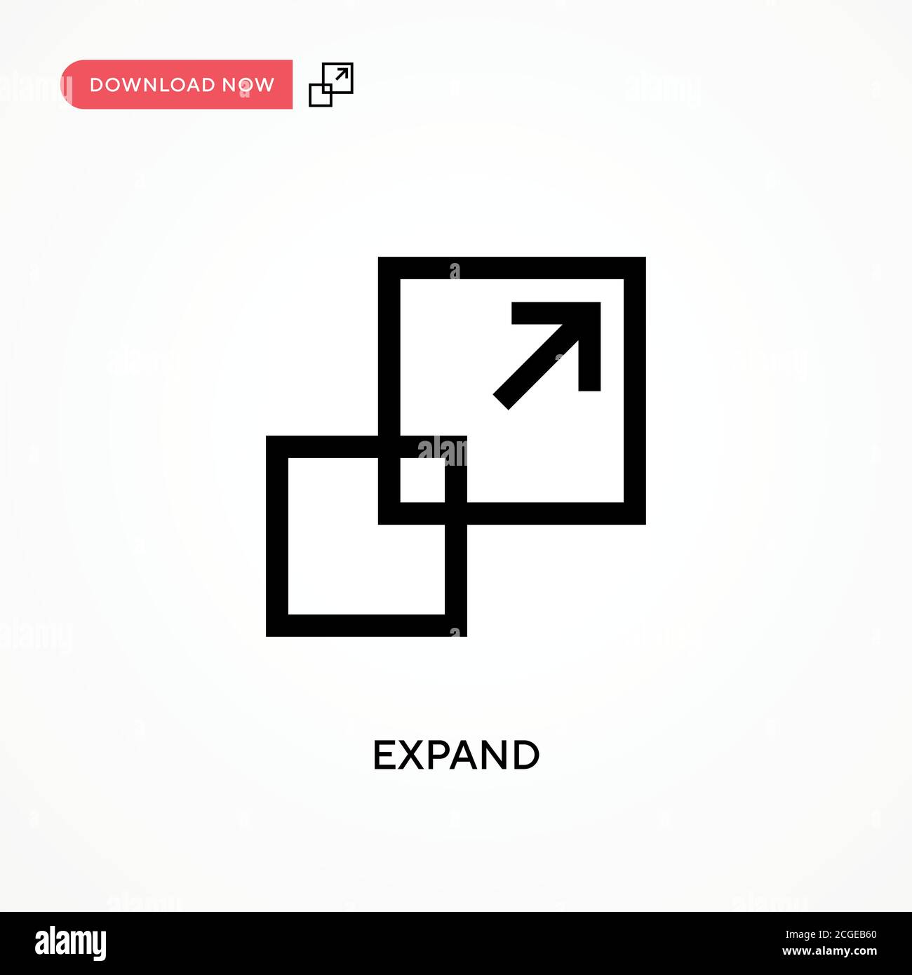 Expand Simple vector icon. Modern, simple flat vector illustration for ...