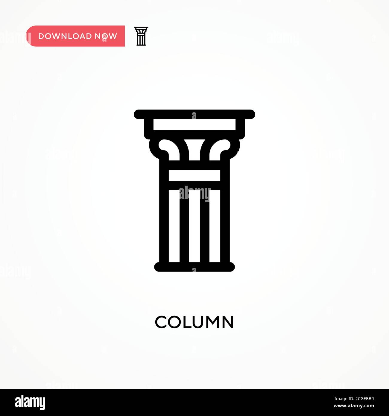 Column Simple vector icon. Modern, simple flat vector illustration for ...
