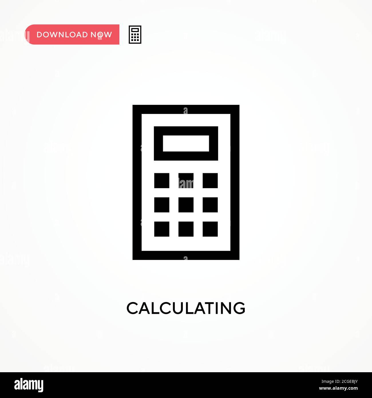 Calculating Simple vector icon. Modern, simple flat vector illustration ...