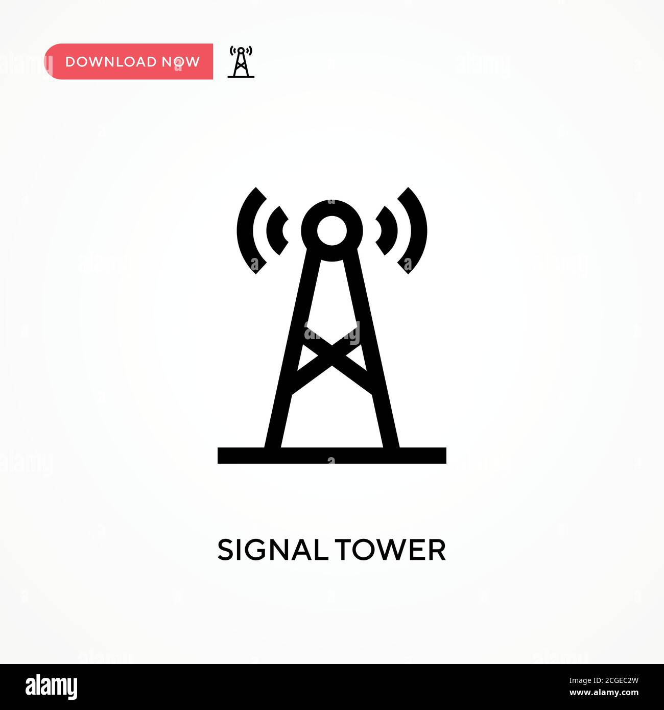 Signal tower Simple vector icon. Modern, simple flat vector ...