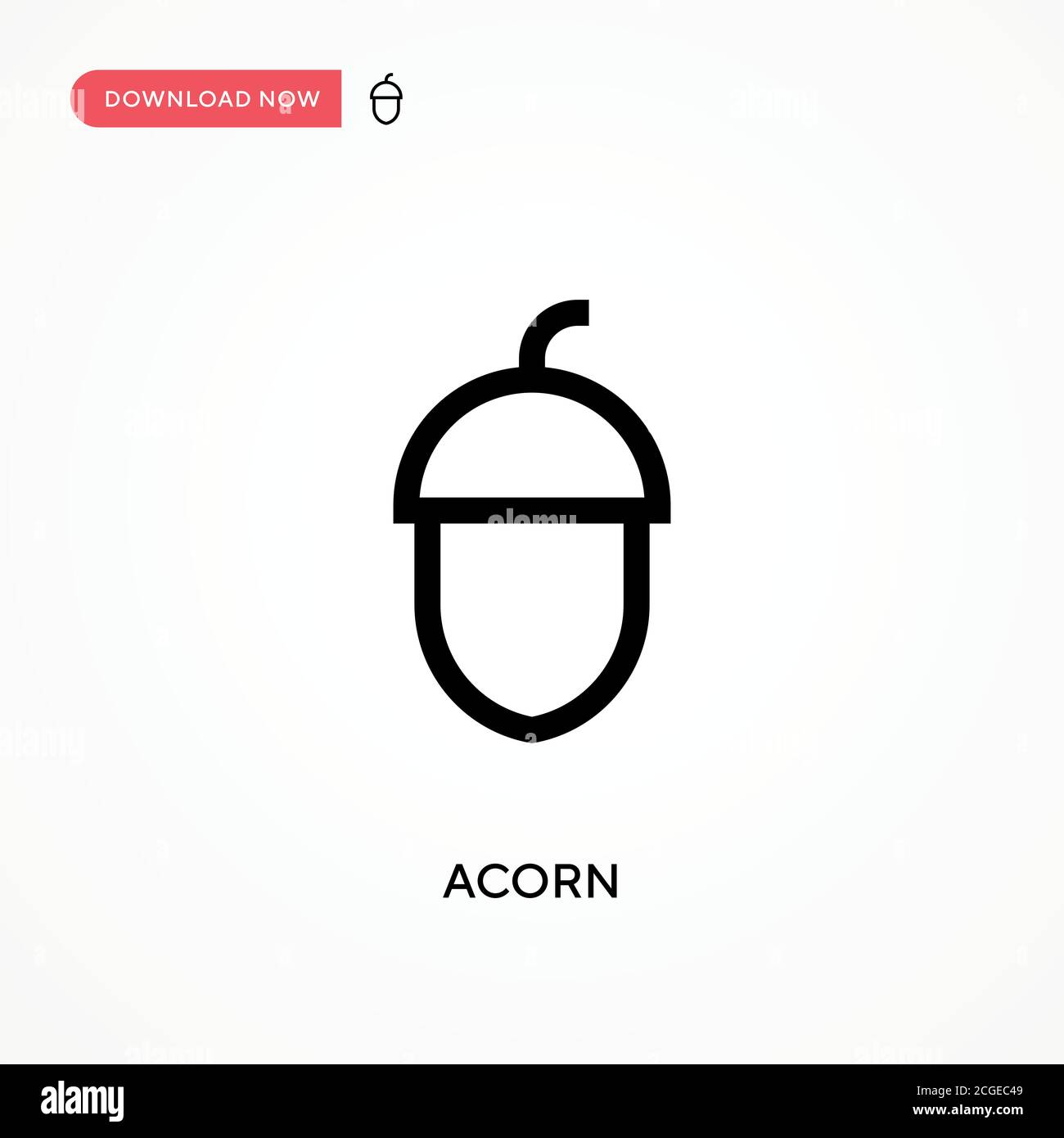 Acorn Simple vector icon. Modern, simple flat vector illustration for ...