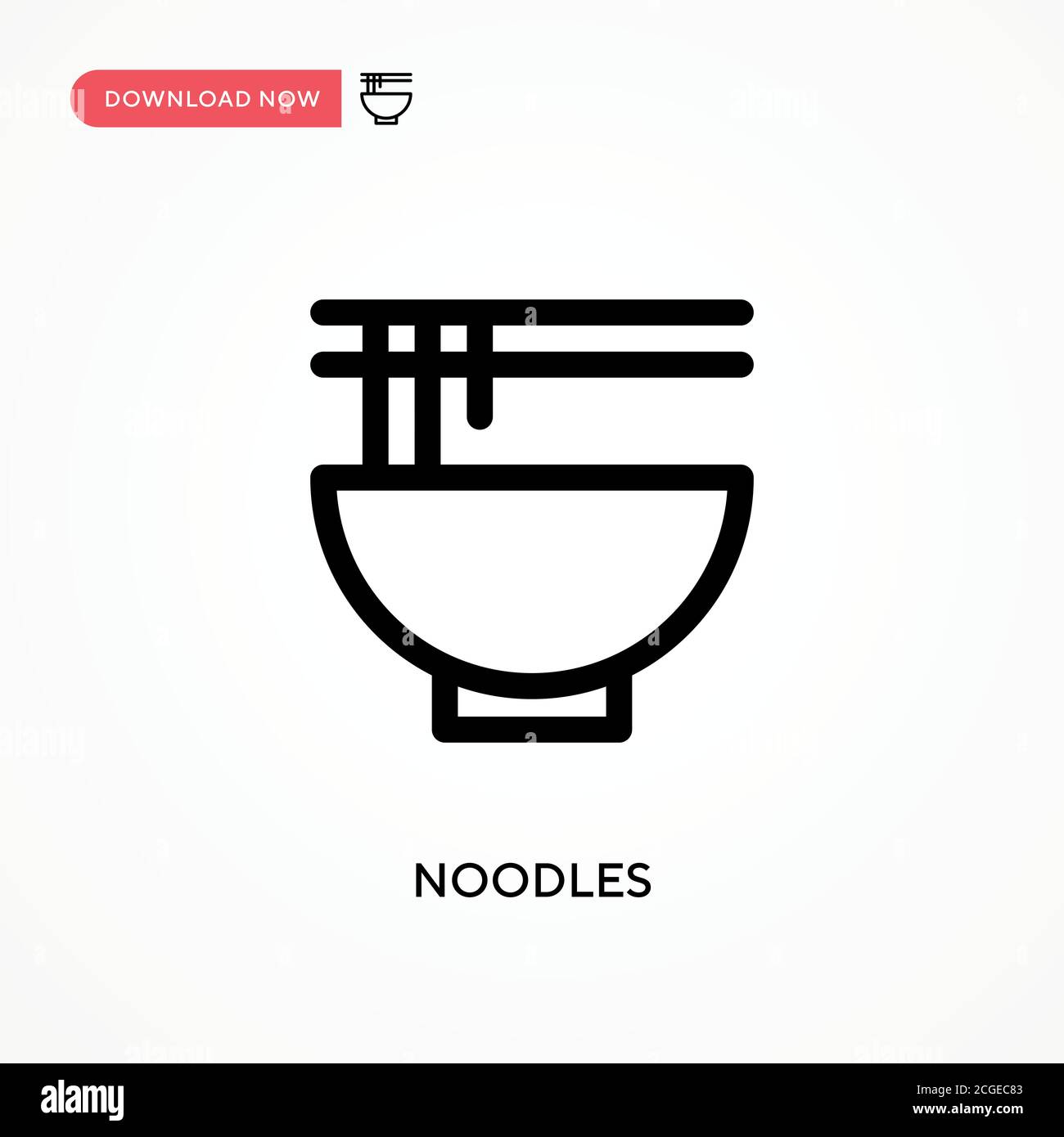 Noodles Simple vector icon. Modern, simple flat vector illustration for ...