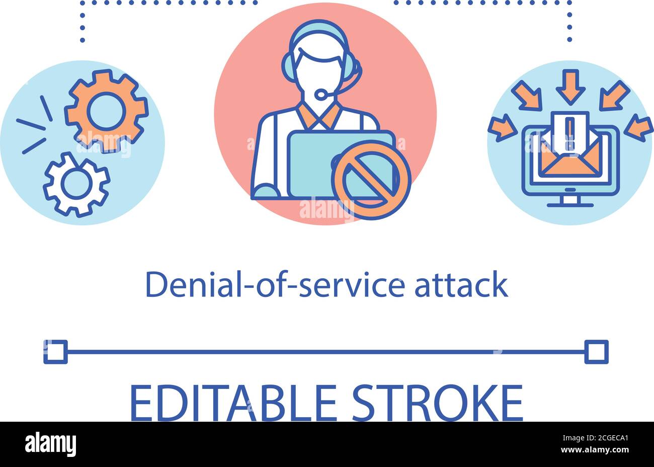 Denial of service attack concept icon Stock Vector Image & Art - Alamy