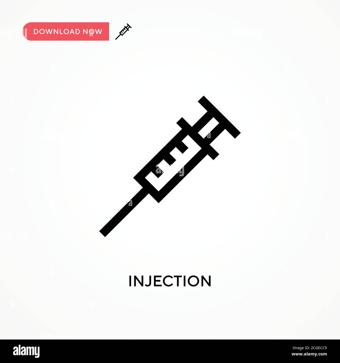 Injection Simple vector icon. Modern, simple flat vector illustration ...