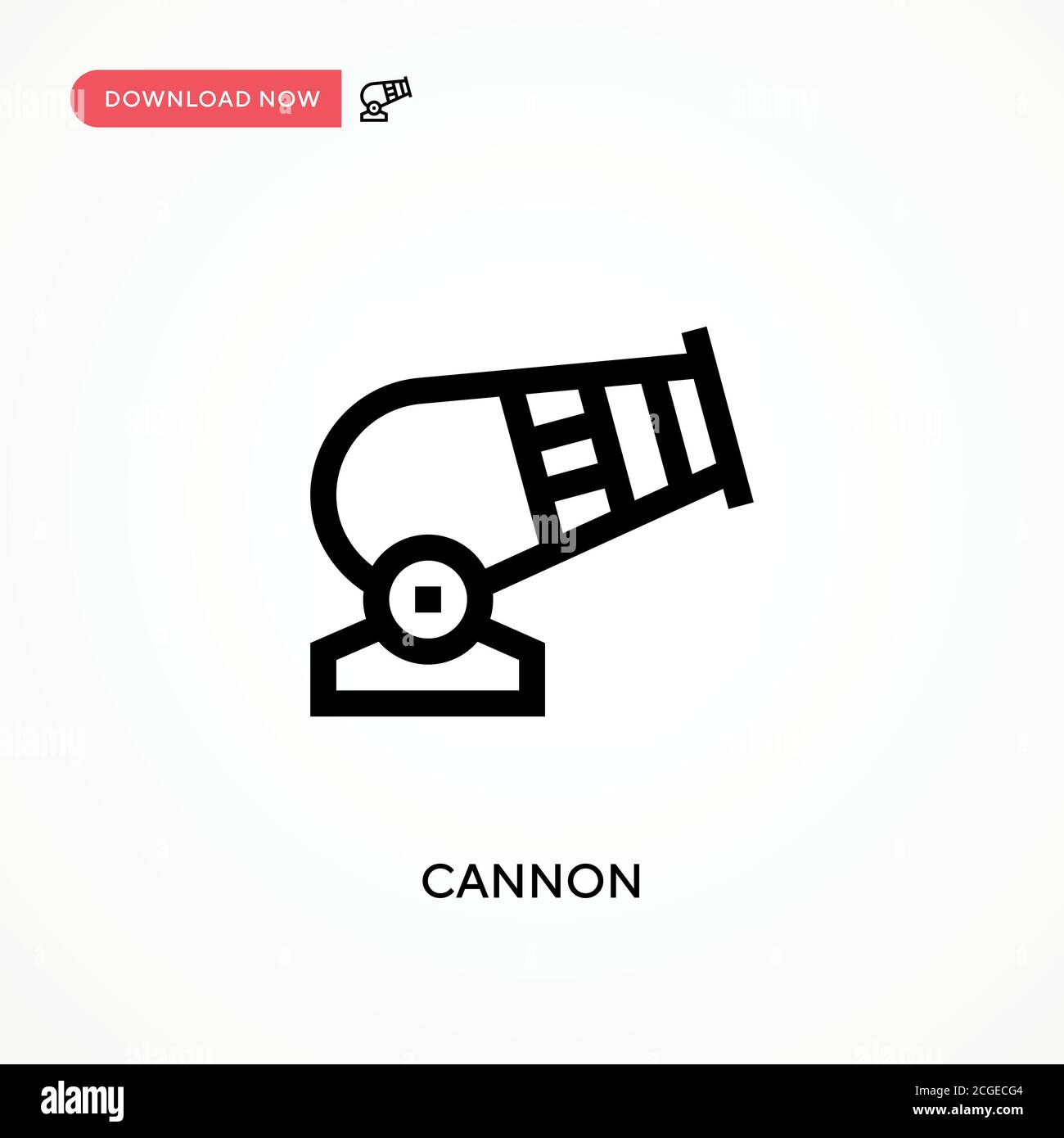 Cannon Simple vector icon. Modern, simple flat vector illustration for ...