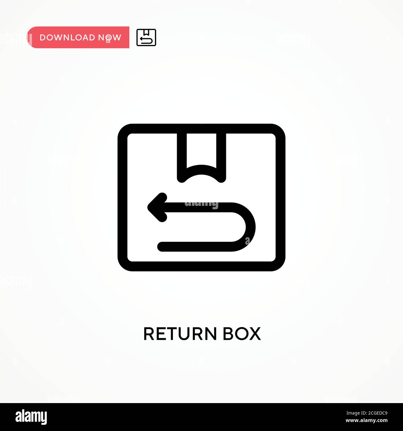 Return box Simple vector icon. Modern, simple flat vector illustration ...