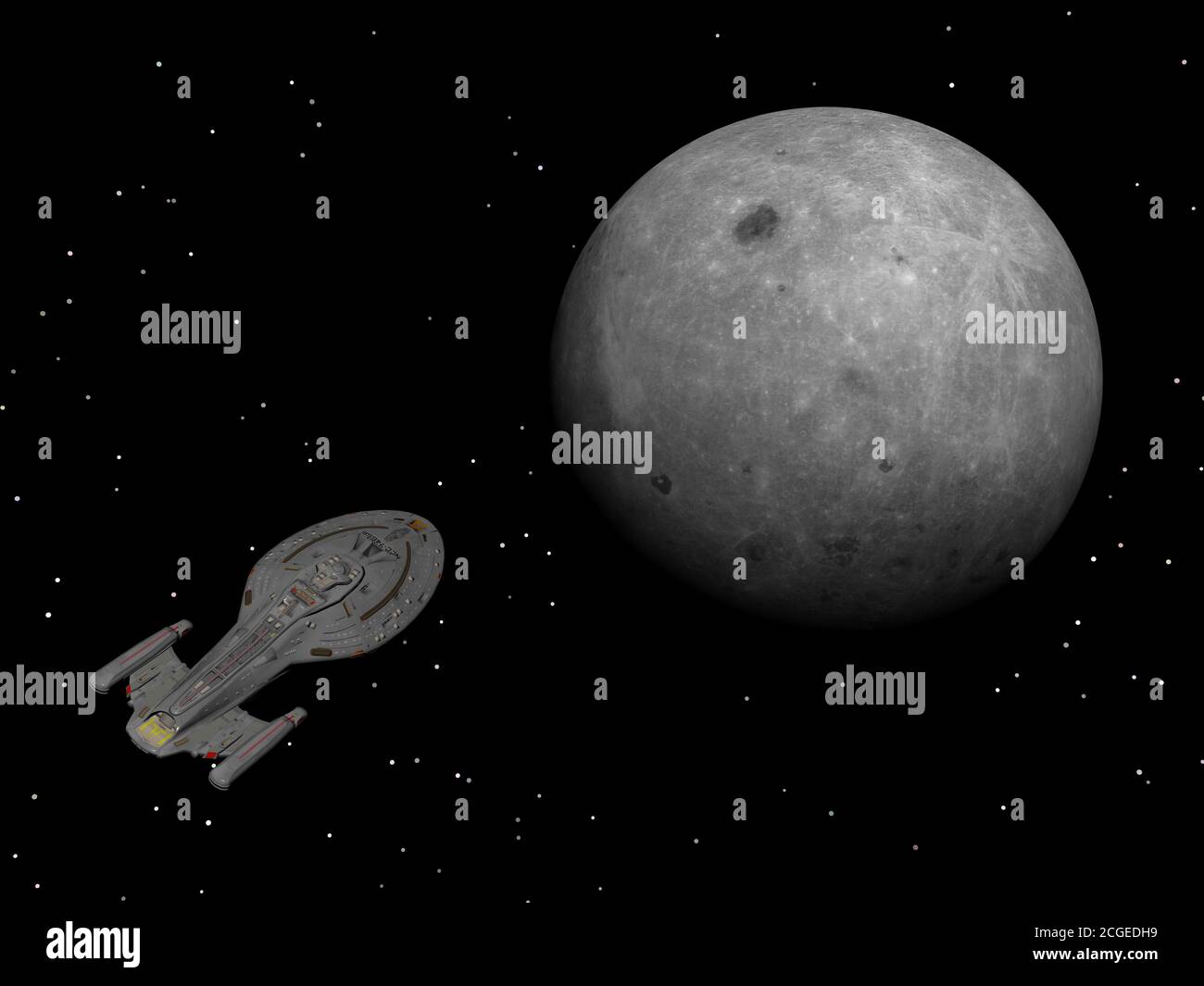 spacecraft on moon Stock Photo - Alamy