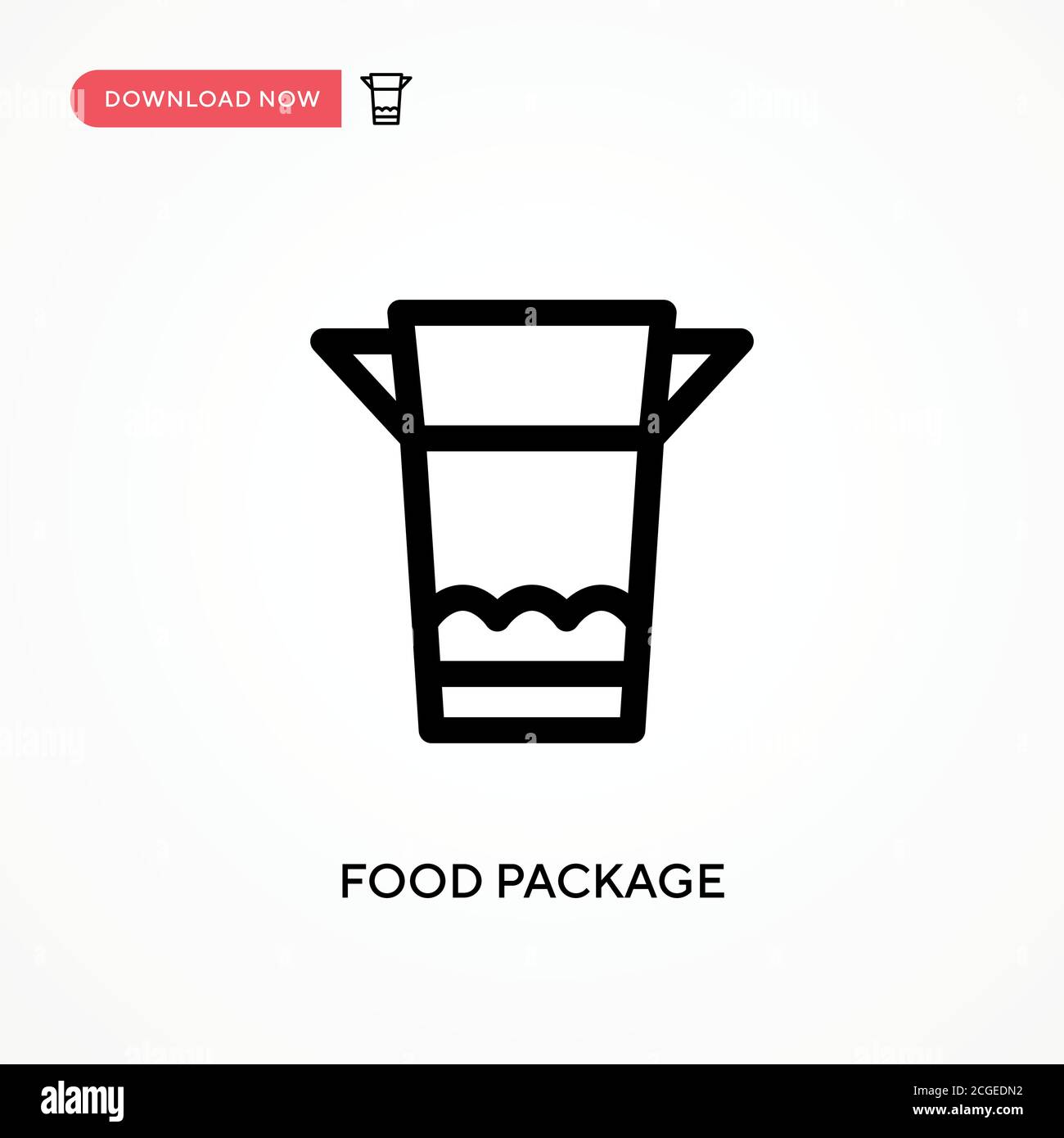Food package Simple vector icon. Modern, simple flat vector ...