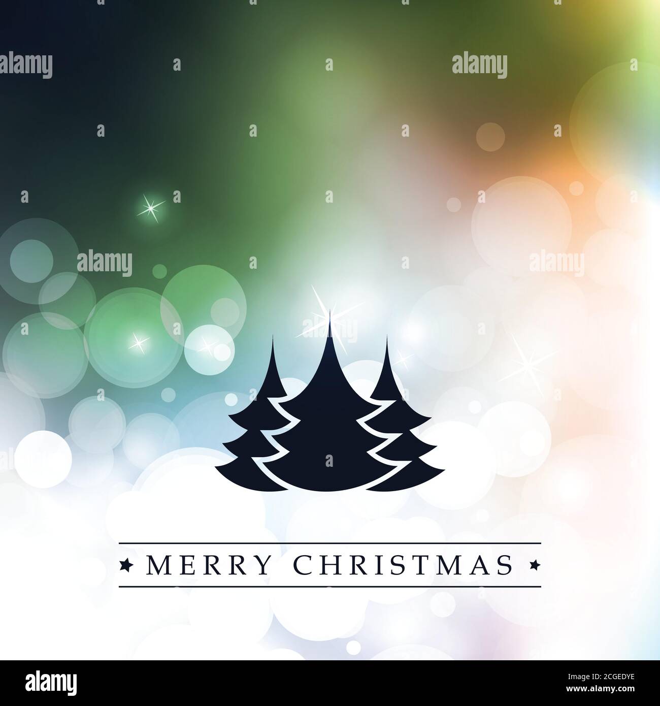 Colorful Modern Style Happy Holidays, Merry Christmas Greeting or Gift ...