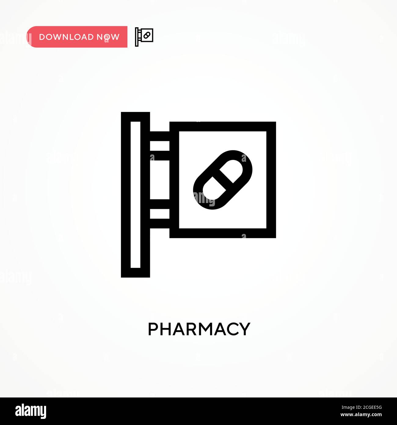 Pharmacy Simple vector icon. Modern, simple flat vector illustration ...
