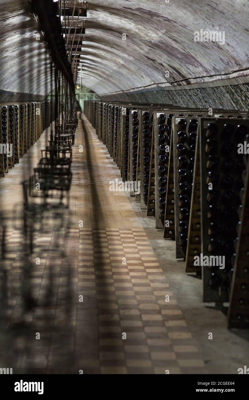 Wine cellars of Abrau Durso. Russia Krasnodar Territory. Champagne ...