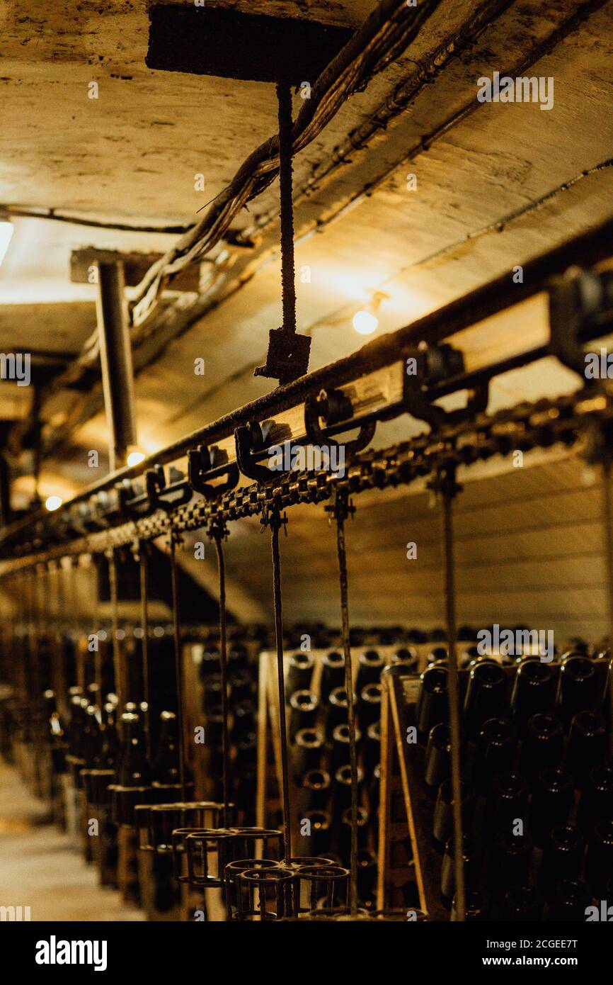 Wine cellars of Abrau Durso. Russia Krasnodar Territory. Champagne ...