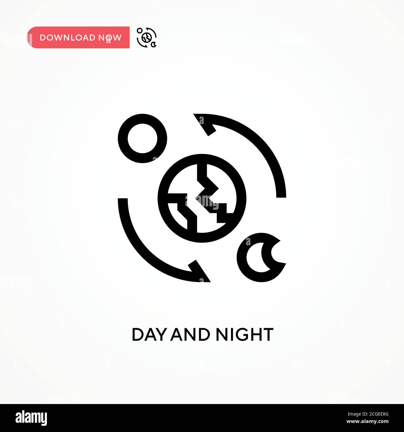 Day and night Simple vector icon. Modern, simple flat vector illustration for web site or mobile ...