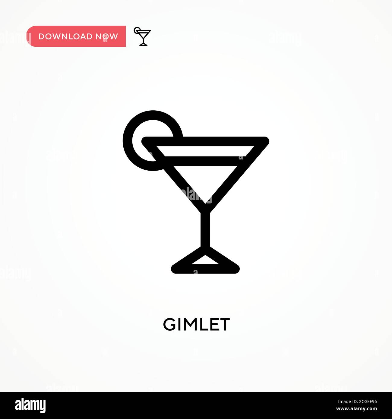 Gimlet Simple vector icon. Modern, simple flat vector illustration for ...