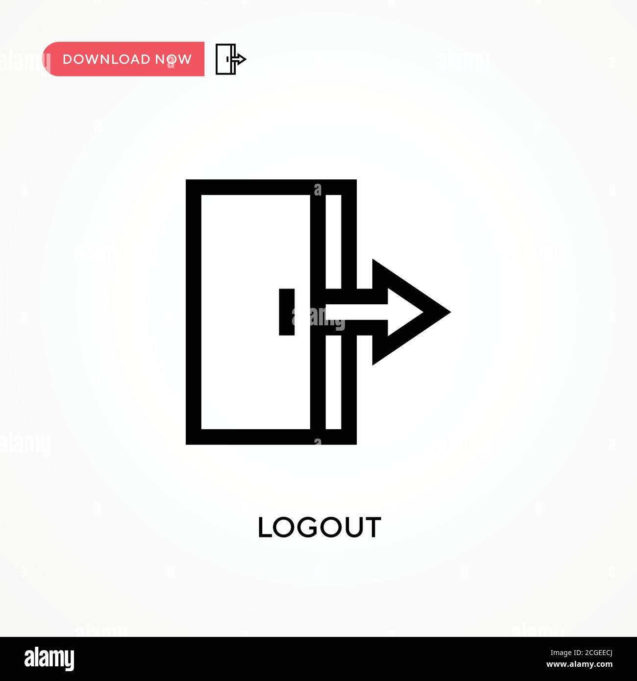 Logout Simple vector icon. Modern, simple flat vector illustration for ...