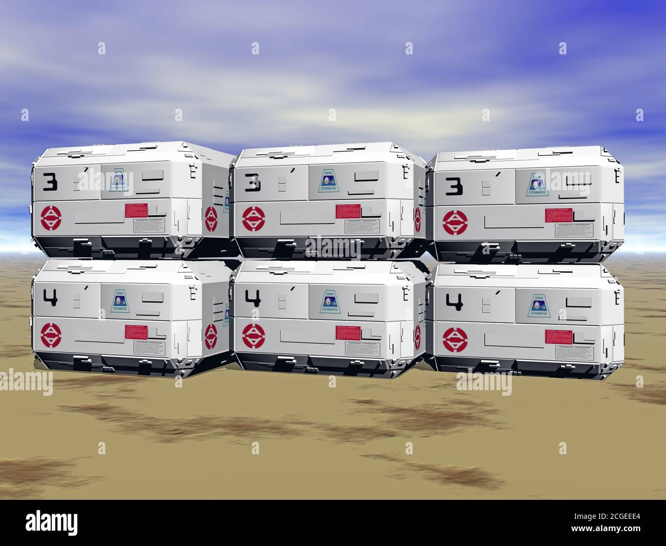 Container boxes for transportation Stock Photo - Alamy