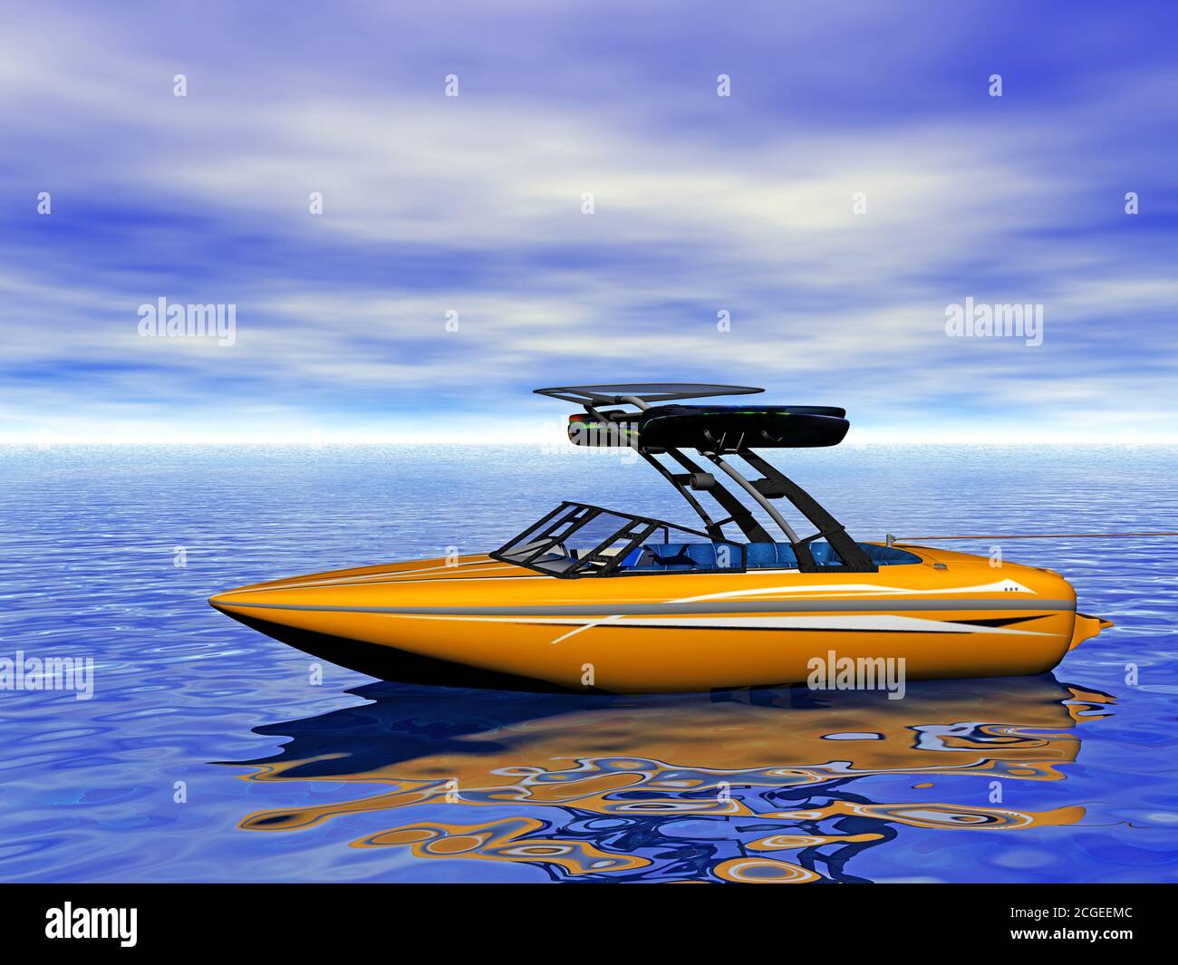 Speed boat on the sea Stock Photo - Alamy